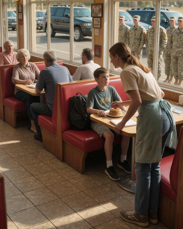 A Waitress Secretly Fed a Lonely Boy Every Morning — Until Four Black ...